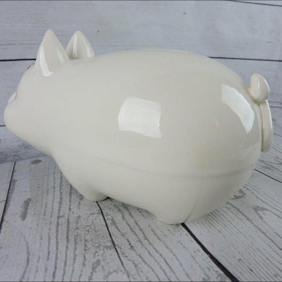 Accents | White Piggy Bank Hand Painted Face Girl Bonnet | Poshmark